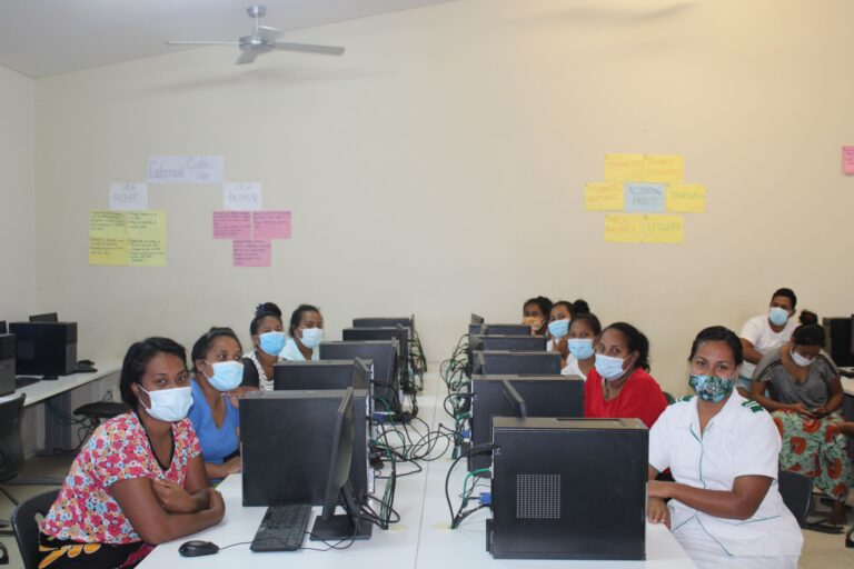 Staff and students learning online | Kiribati Institute of Technology